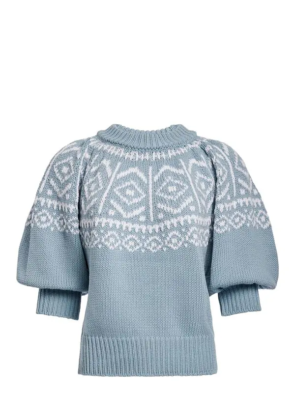 Altuzarra Howard Fair Isle Knit Sweater - Blue
