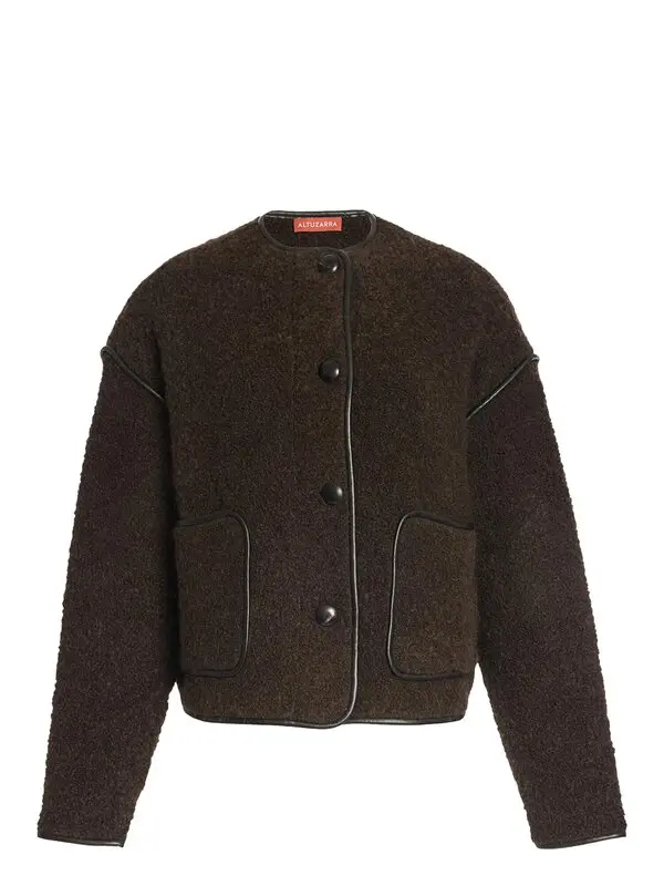 Altuzarra Irving Alpaca-blend Bouclé Knit Jacket - Brown