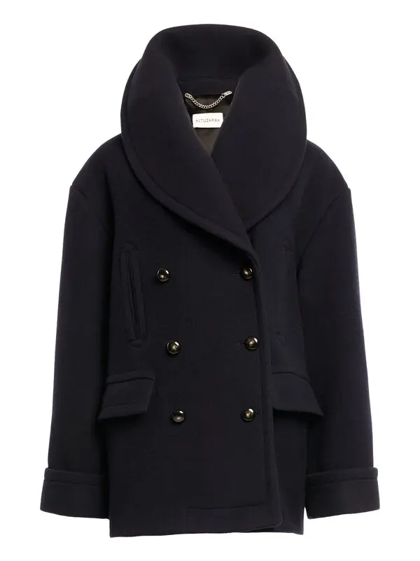 Altuzarra Etting Wool-blend Coat - Navy