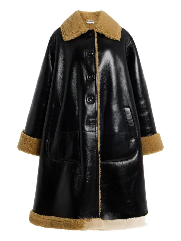 Altuzarra Blakey Shearling Overcoat - Black