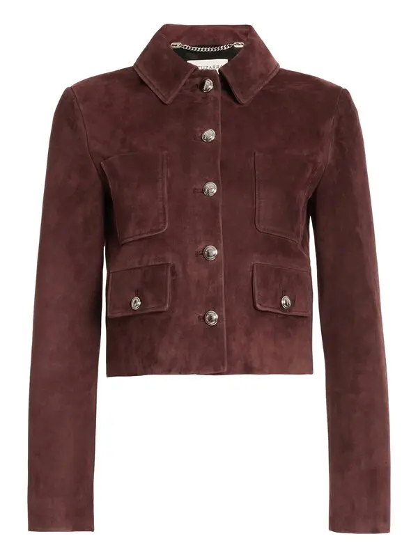 Altuzarra Astley Suede Jacket - Burgundy