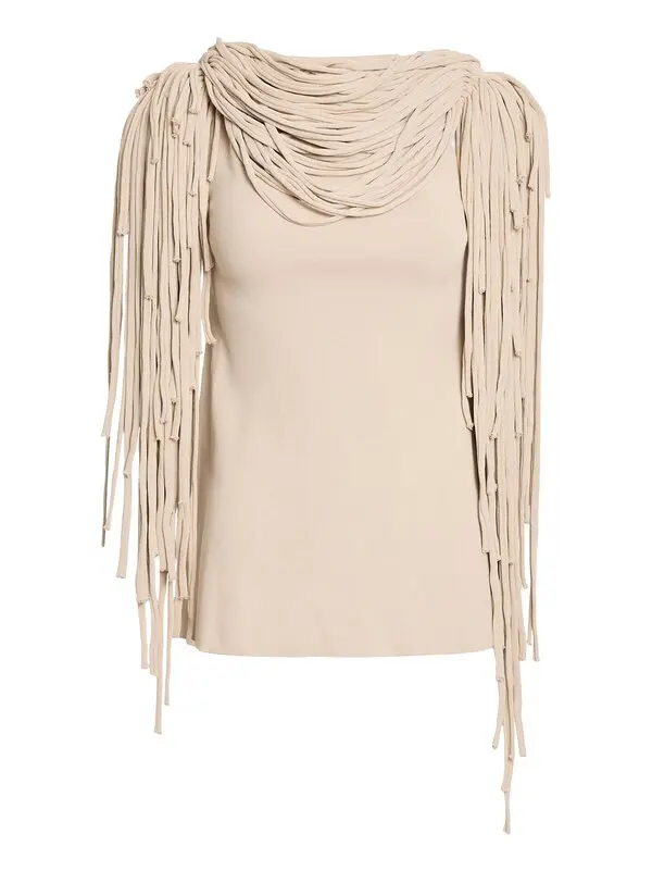 Altuzarra Carrington Fringe Top - Neutral