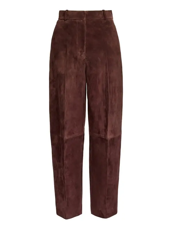 Altuzarra Suede Wide-leg Pants - Red