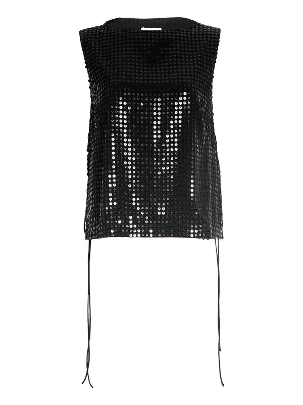 Altuzarra Siggi Sequined Top - Black
