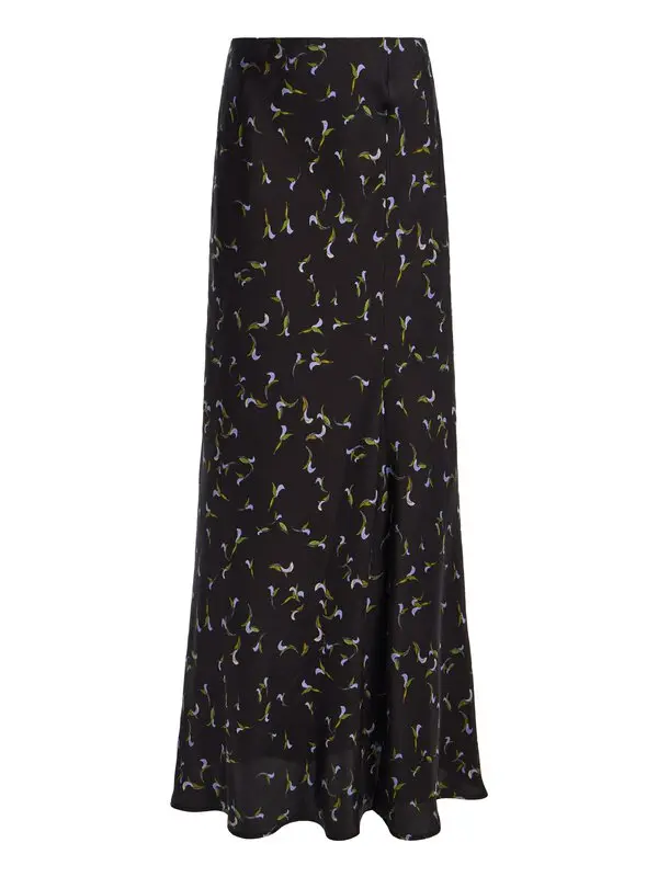 Altuzarra Casey Silk Maxi Skirt - Black