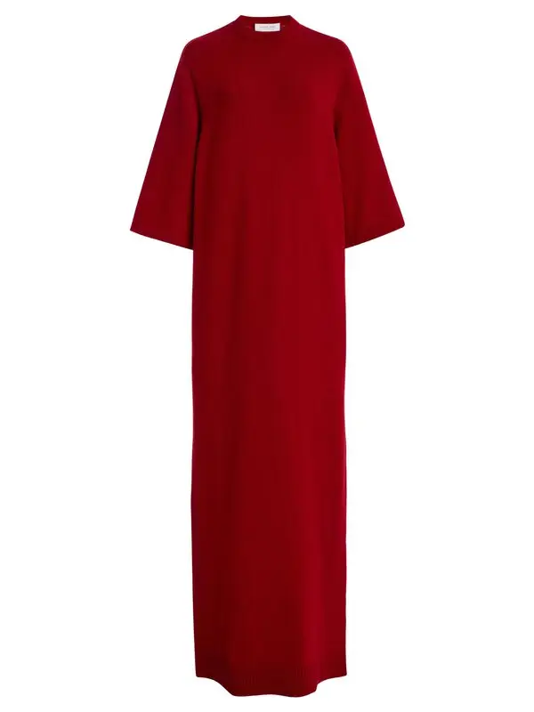 Michael Kors Cashmere Short-sleeve Gown - Red