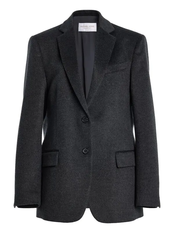 Michael Kors Single-breasted Cashmere Blazer - Dark Grey