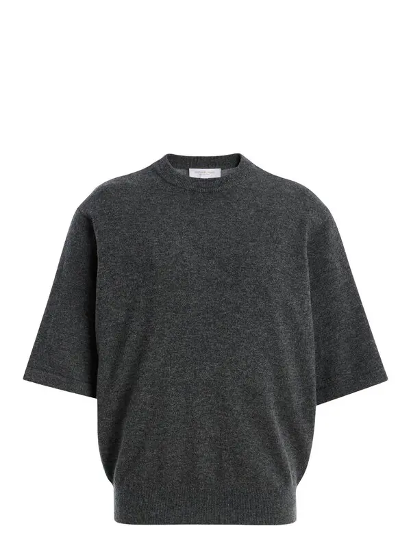 Michael Kors Short-sleeve Cashmere Pullover - Grey
