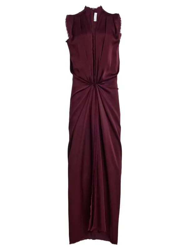 Michael Kors Draped Column Gown - Burgundy