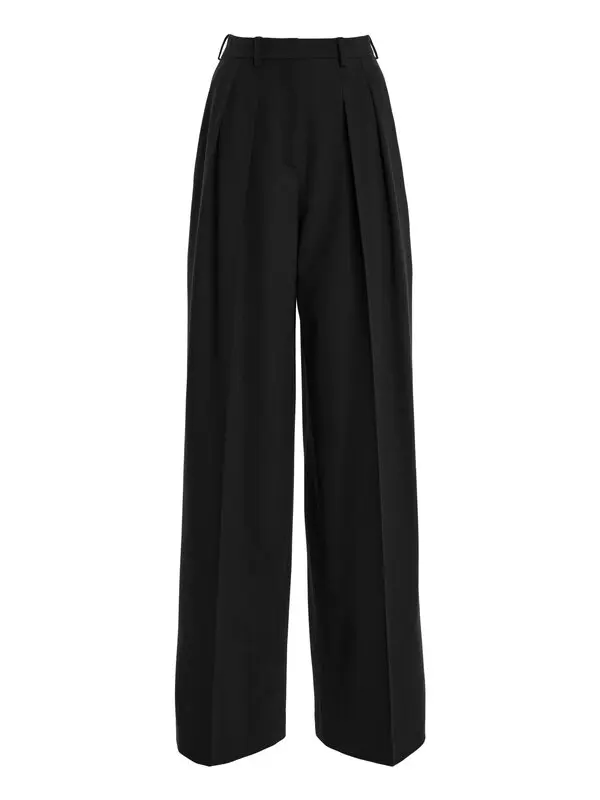 Michael Kors High-rise Straight-leg Trousers - Black