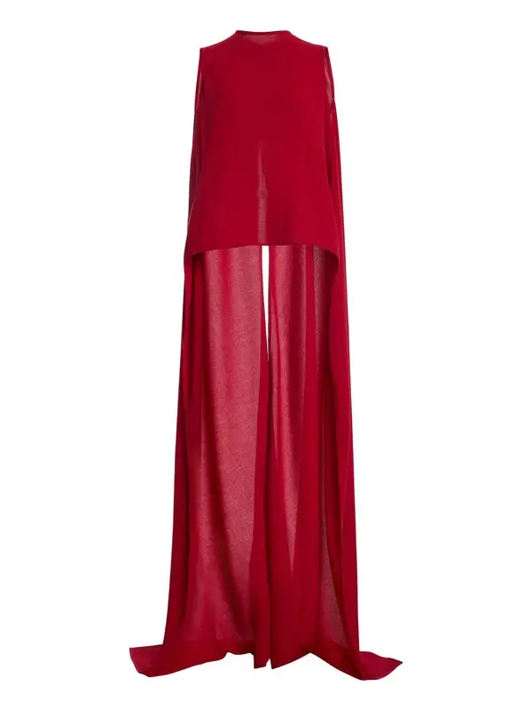 Michael Kors Sleeveless Virgin-wool Top - Red