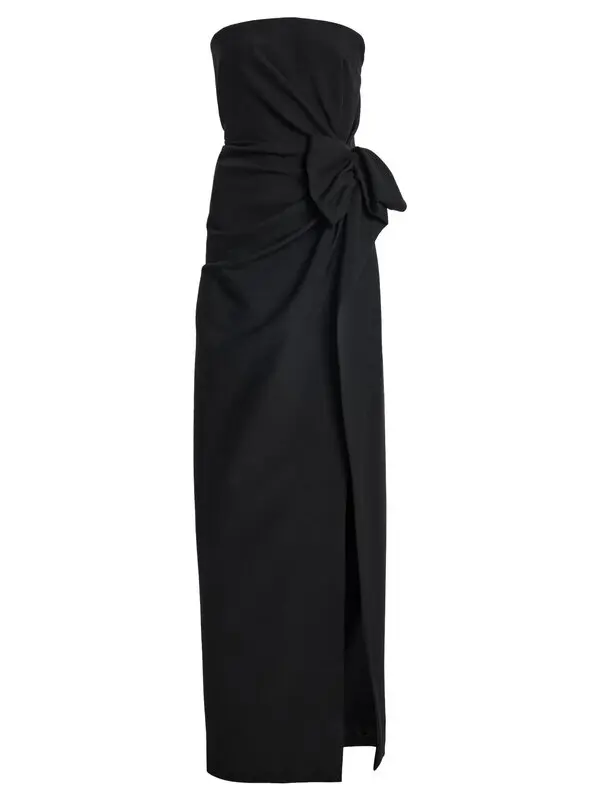 Michael Kors Strapless Virgin-wool Gown - Black