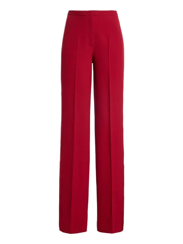 Michael Kors High-rise Straight-leg Tuxedo Pants - Red