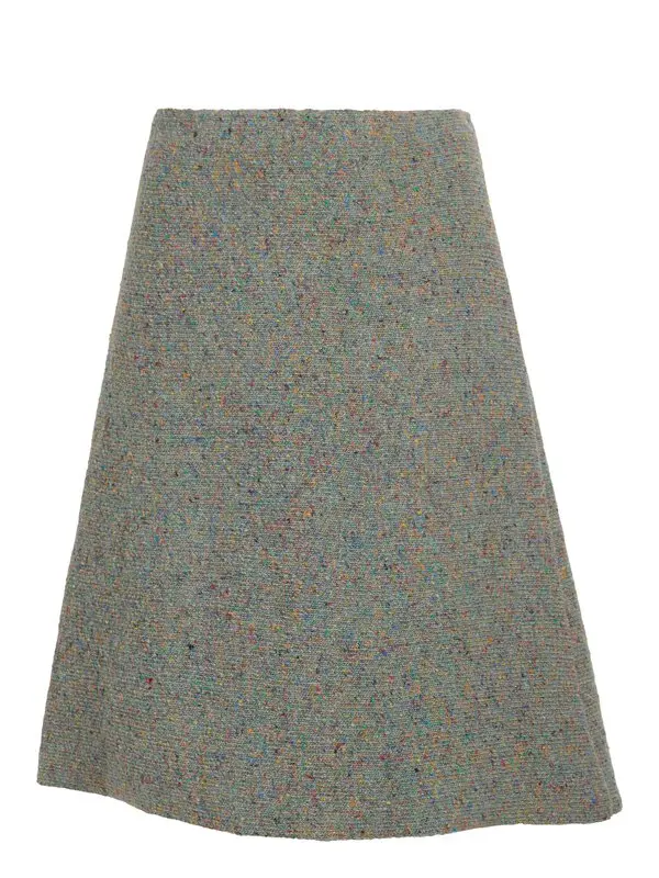 Proenza Schouler Capucine Donegal Wool Wrap Midi Skirt - Brown