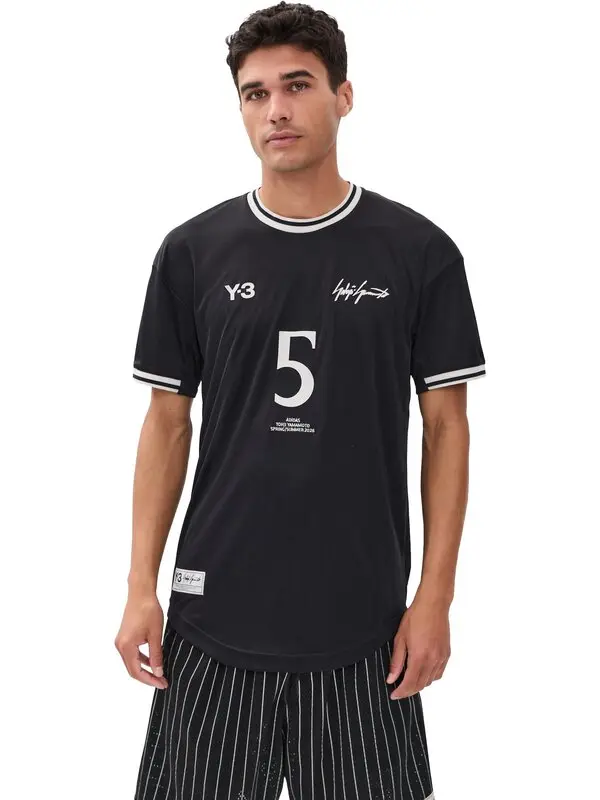 Y3 Elite 5 Football Tee - Black