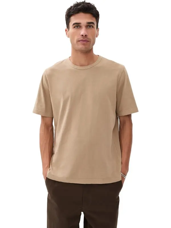 Theory Crew Neck Tee - Tinted Brown