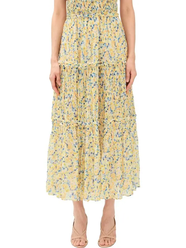 Ulla Johnson Virginie Silk Skirt - Daffodil