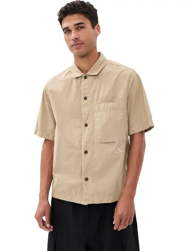 Stone Island Lightweight Cotton Shirt - Desert