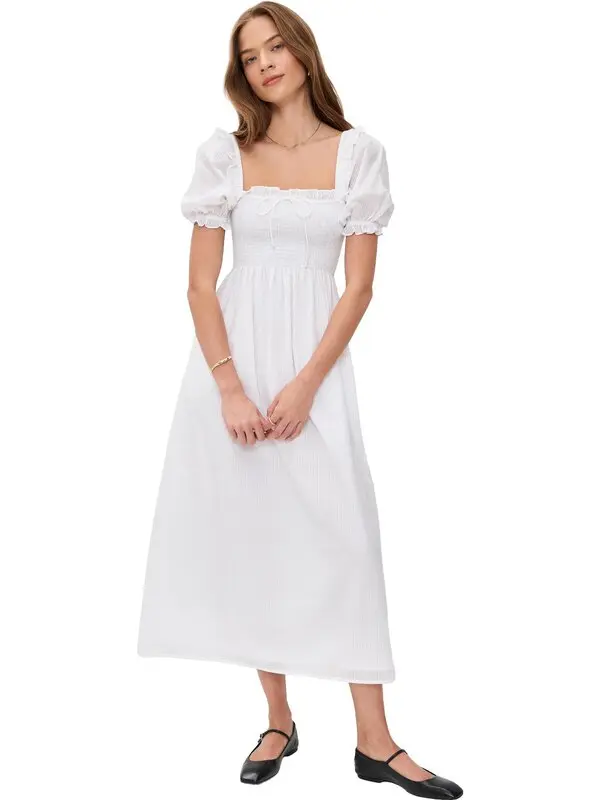Hill House Home The Scarlett Midi Nap Dress - White