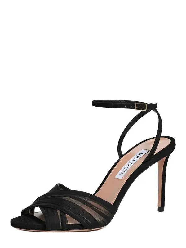 AQUAZZURA Voile 85 Sandals - Black
