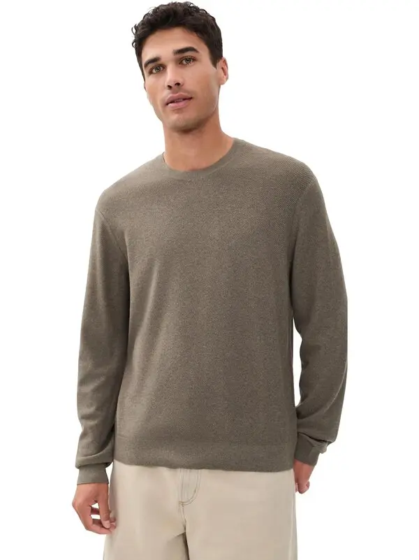 Theory Riland Crew Neck Sweater - Morel Melange