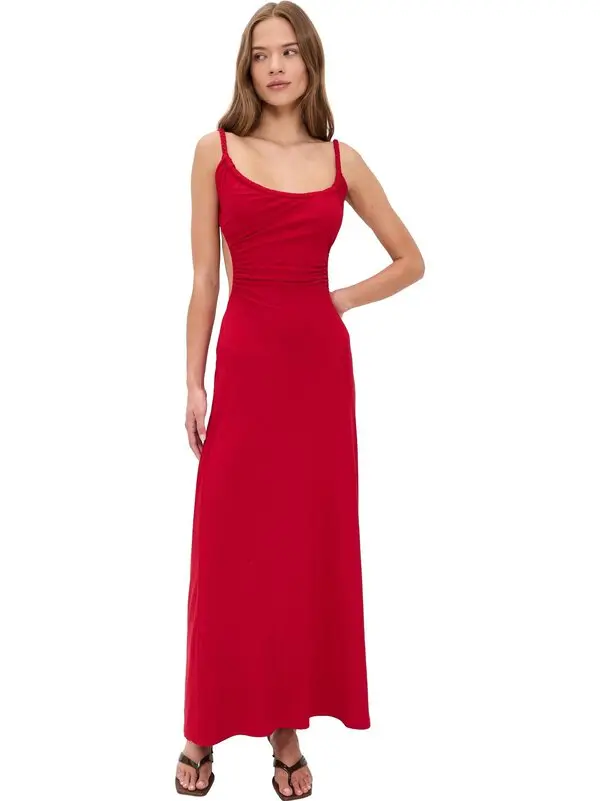SEVEN WONDERS Myla Braided Cut Out Maxi Dress - Red