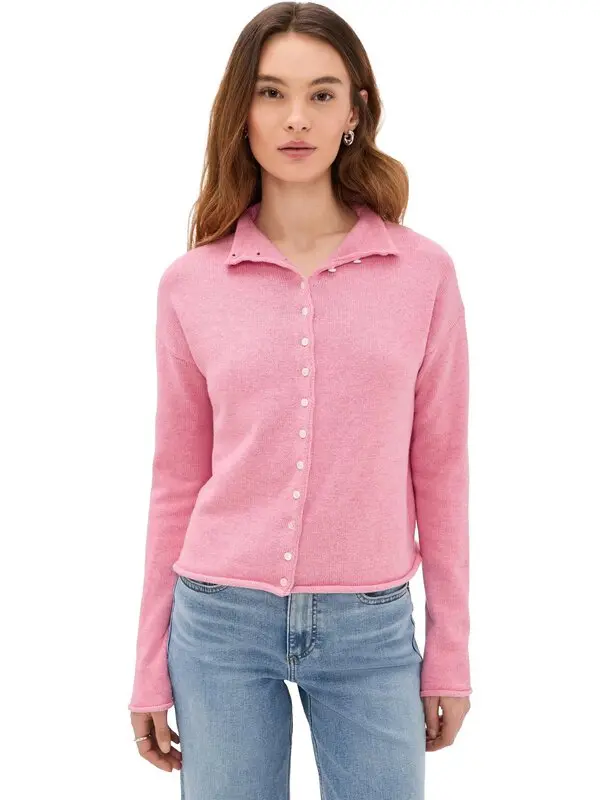 ALEX MILL Taylor Cardigan - Pink Lady
