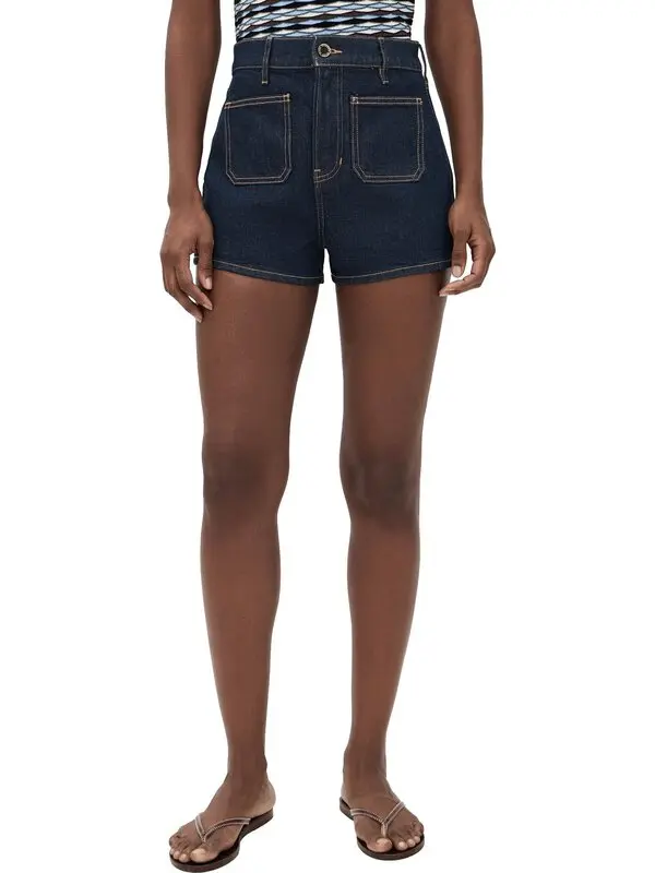 Veronica Beard Elijah Denim Shorts - Indigo Rinse