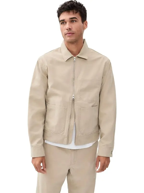 Reigning Champ Cotton Canvas Grounds Jacket - Sand