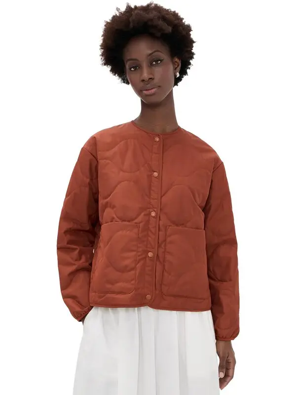 SAVE THE DUCK Quilted Jacket - Sienna Red