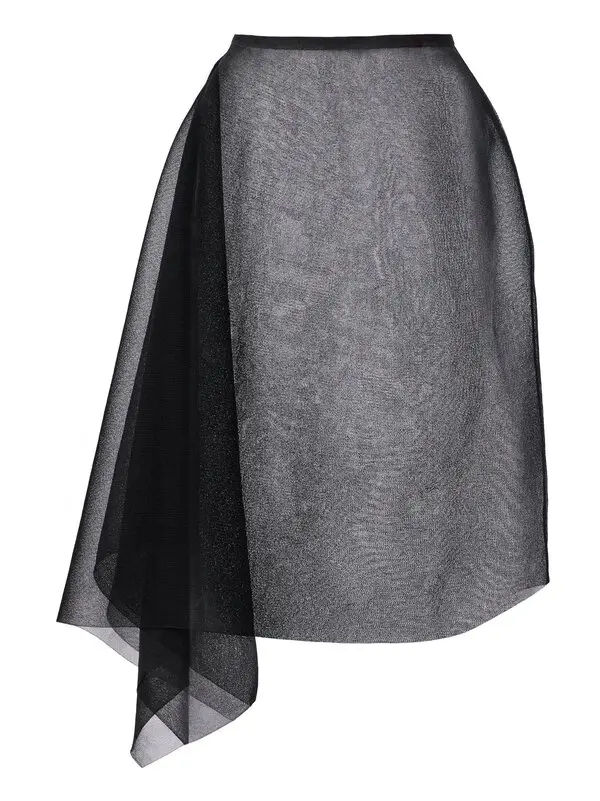 ZANKOV Trapeze Midi Skirt - Black