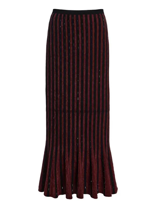 ZANKOV Jacky Pleated Midi Skirt - Multi