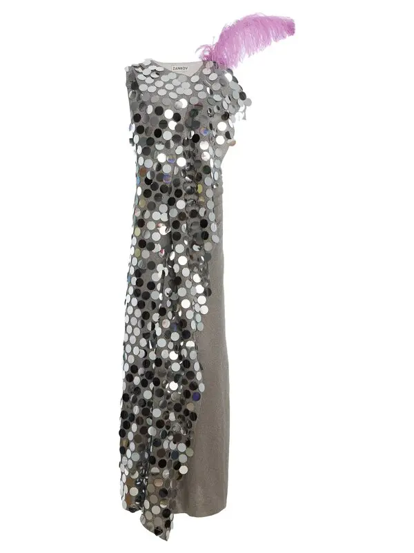 ZANKOV Alicia Embellished Maxi Dress - Metallic