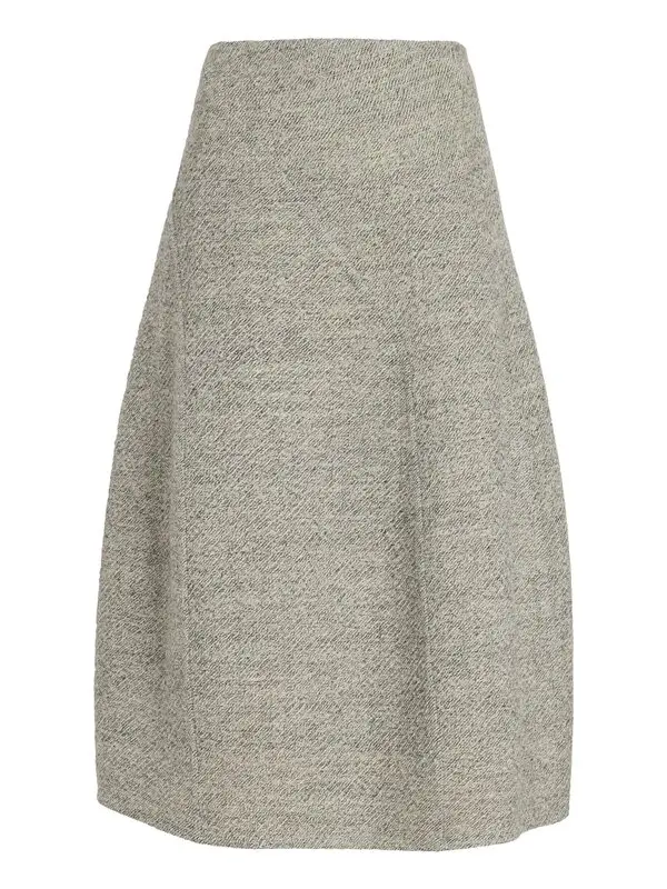 Proenza Schouler Gaelle Seamed Wool-blend Midi Skirt - Tan