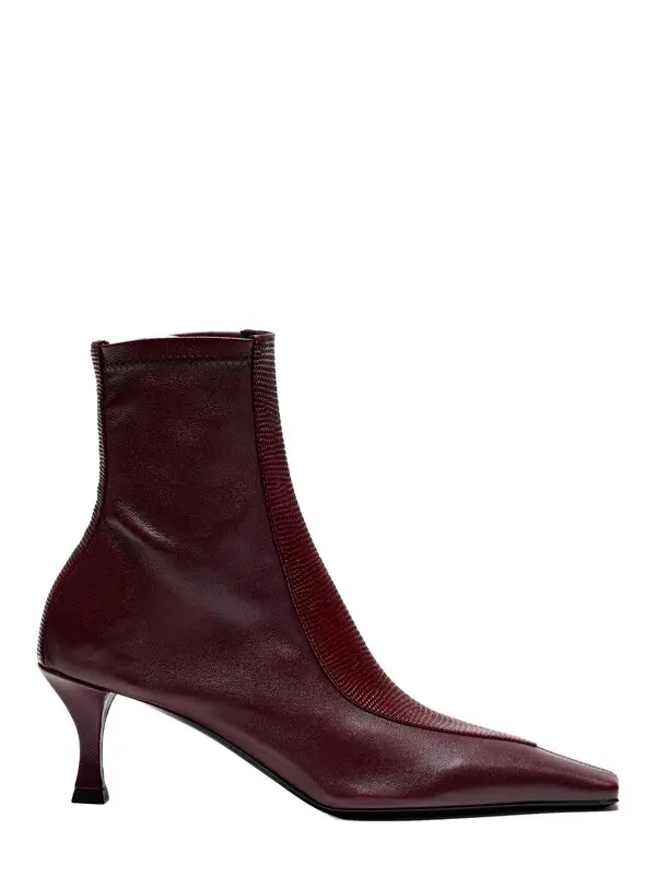 Proenza Schouler 60mm Trap Stretch Ankle Boots - Burgundy