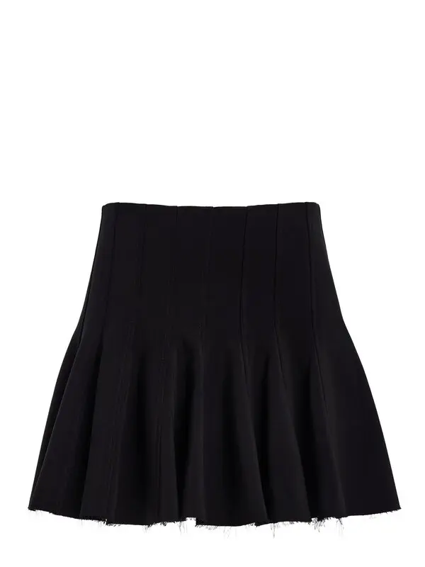 ASHLYN Klein Raw-edge Mini Skirt - Black