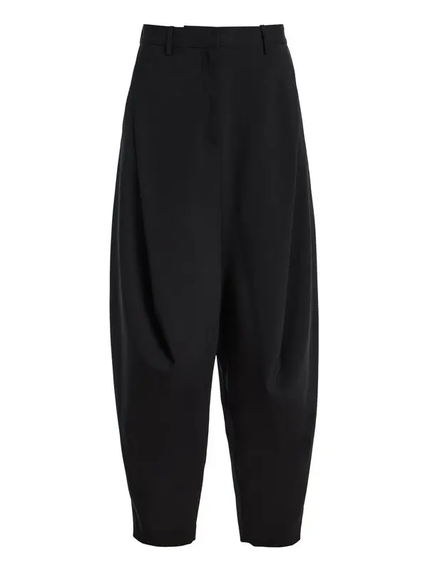 ASHLYN Fuyu Wool-blend Pants - Black