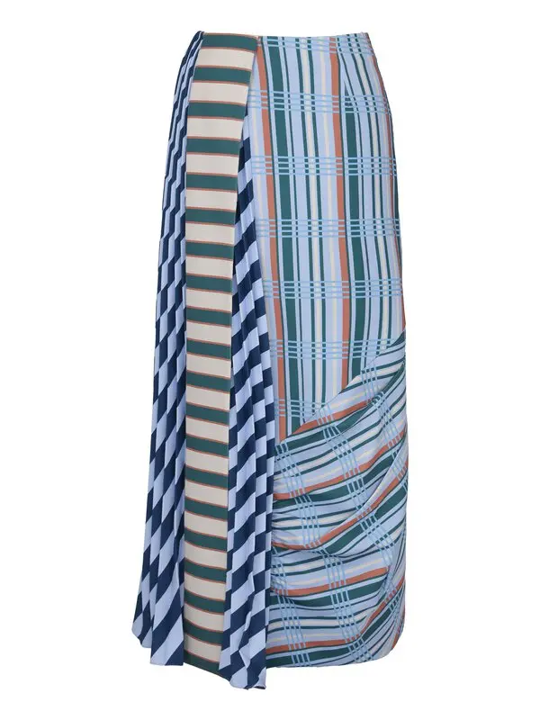 CHORUS Miranda Patchwork Midi Skirt - Multi