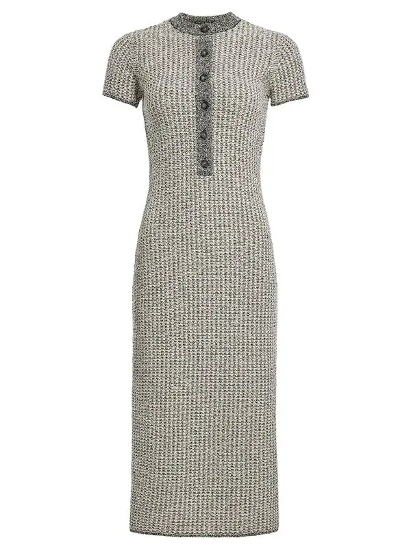 Altuzarra Artie Cotton-blend Midi Dress - Light Grey