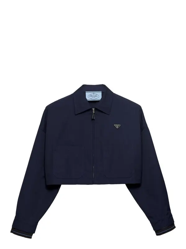 Prada Poplin Blouson Jacket - Blue