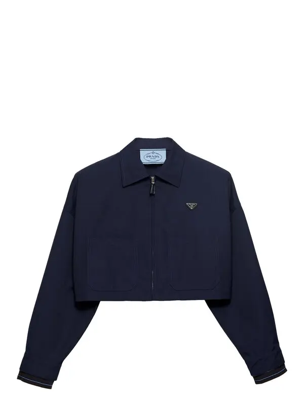 Prada Poplin Blouson Jacket - Navy