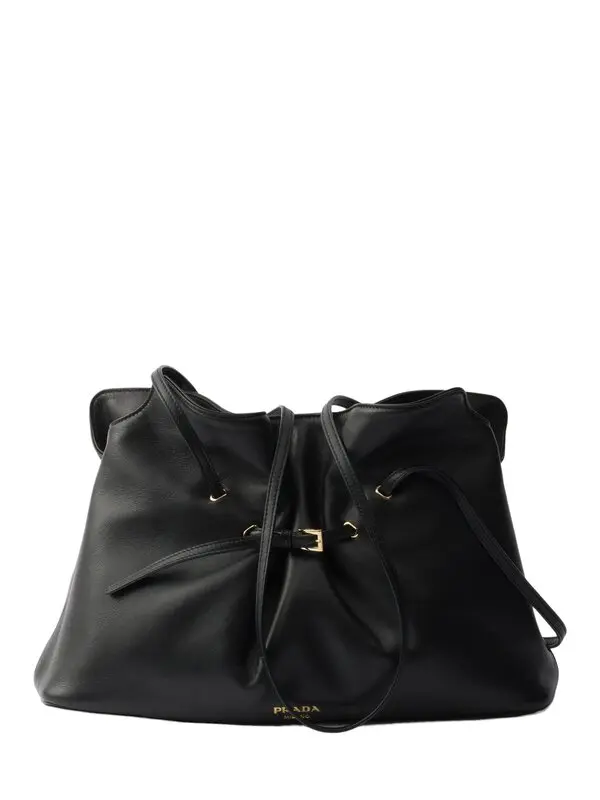 Prada Large Nappa Leather Tote - Black