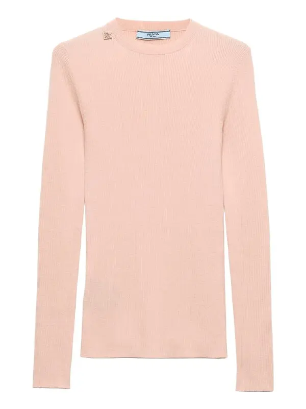 Prada Wool Crew-neck Sweater - Pink