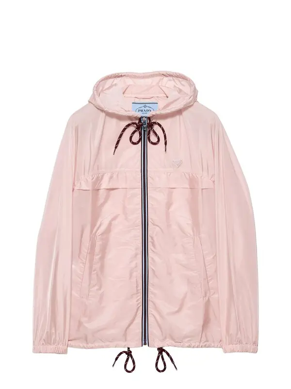 Prada Lightweight Re-nylon Hooded Raincoat - Alabaster Pink