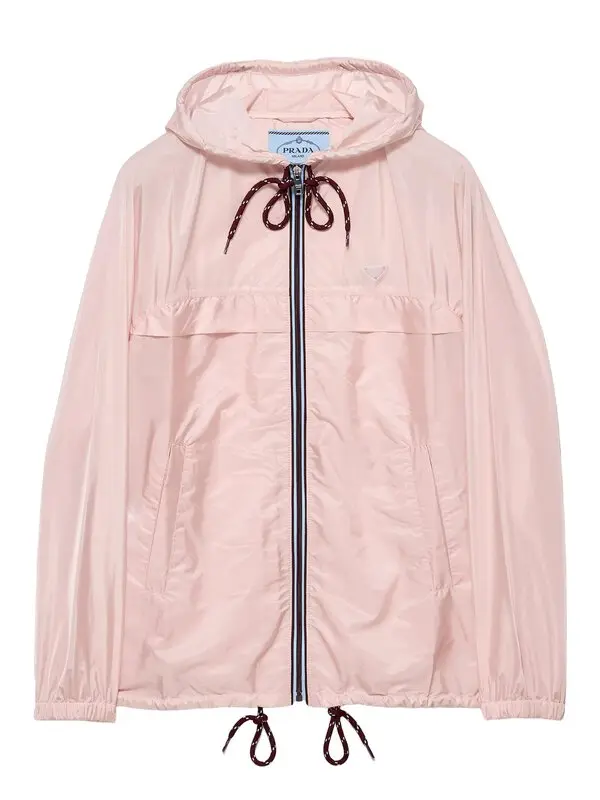 Prada Lightweight Re-nylon Hooded Raincoat - Pink