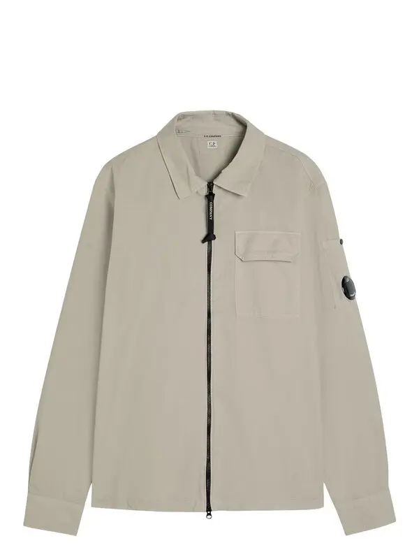 C.P. COMPANY Logo Cotton Overshirt - Grey