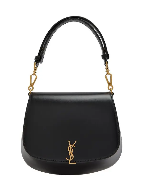 Saint Laurent Voltaire Mini Leather Top Handle Bag - Black