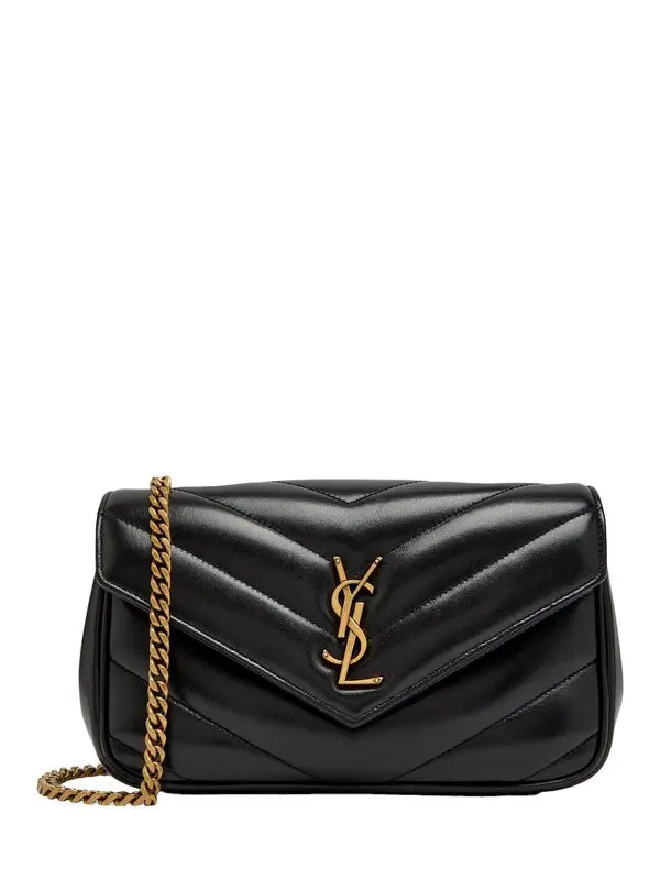 Saint Laurent Loulou Small Quilted Leather Shoulder Bag - Black