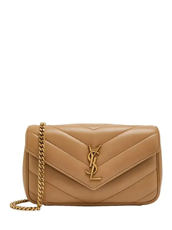 Saint Laurent Loulou Small Quilted Leather Shoulder Bag - Tan