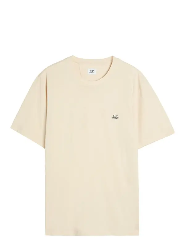 C.P. COMPANY Logo-appliquéd Cotton T-shirt - Beige
